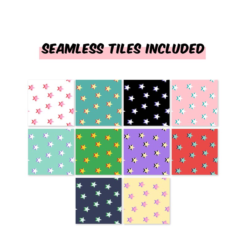 Printable Seamless Patterns 90s Pack Digital Scrapbook - Etsy