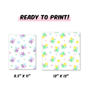 Printable Seamless Patterns - Stars - Digital Scrapbook Paper - Etsy