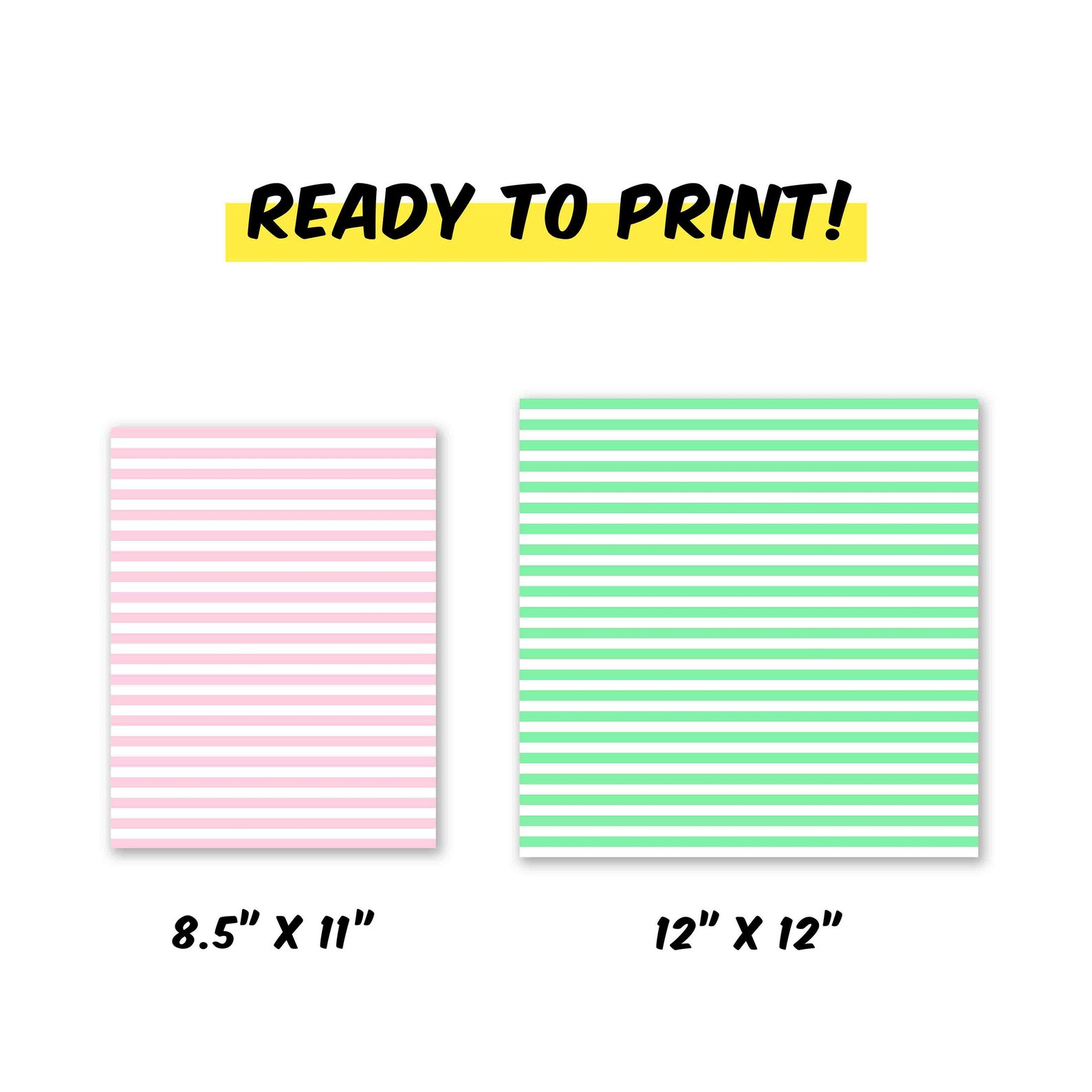 Printable Seamless Patterns - Stripes - Digital Scrapbook Paper - Etsy