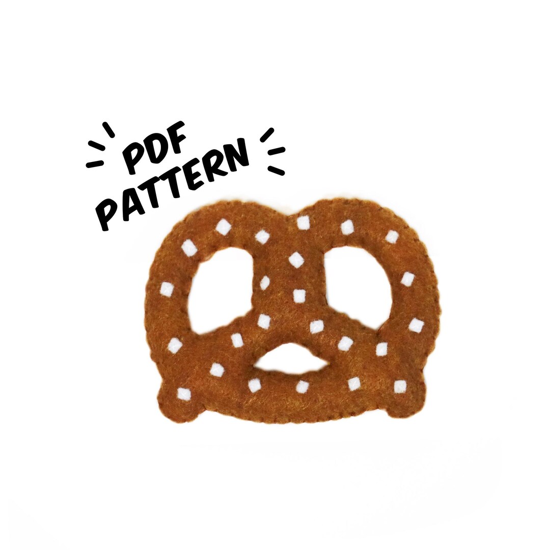 Pretzel PDF Felt Pattern - Easy Play Food DIY Template & Instructions ...