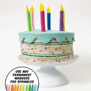 Cake PDF Felt Pattern - Easy Play Food DIY Template & Instructions - Etsy