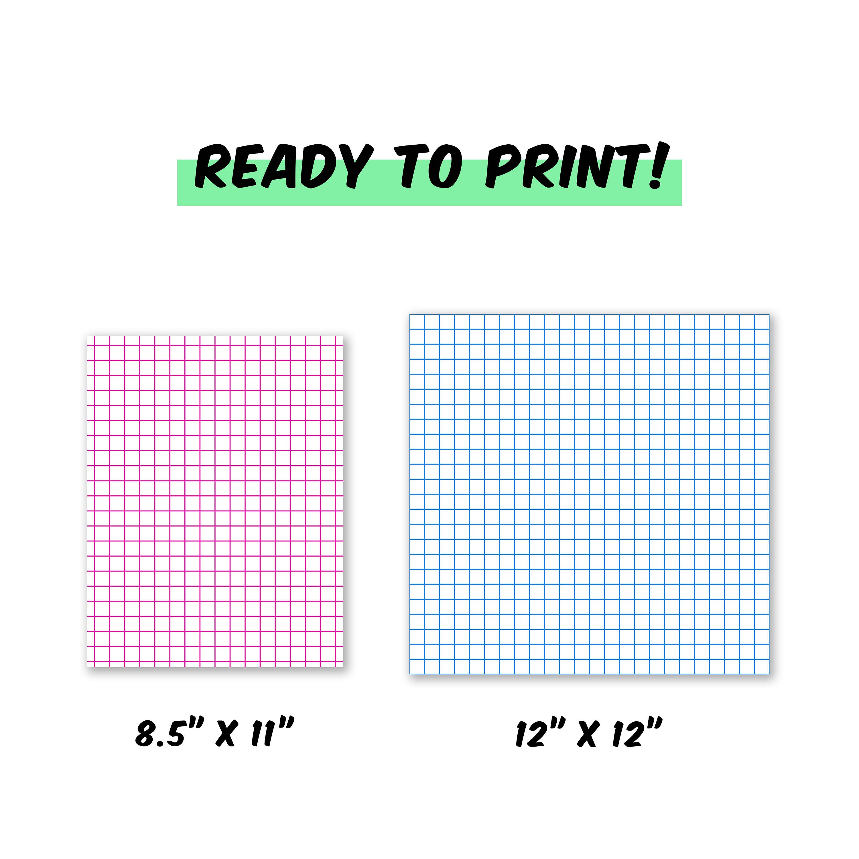 Printable Seamless Patterns - 90s Grid Graph Paper - Digital Scrapbook ...