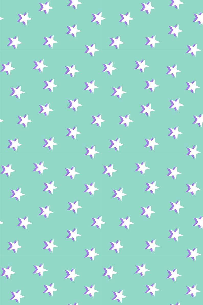 Printable Seamless Patterns Retro Stars Digital Scrapbook Paper - Etsy