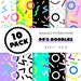 Printable Seamless Patterns - 90s Doodles - Digital Scrapbook Paper - Etsy