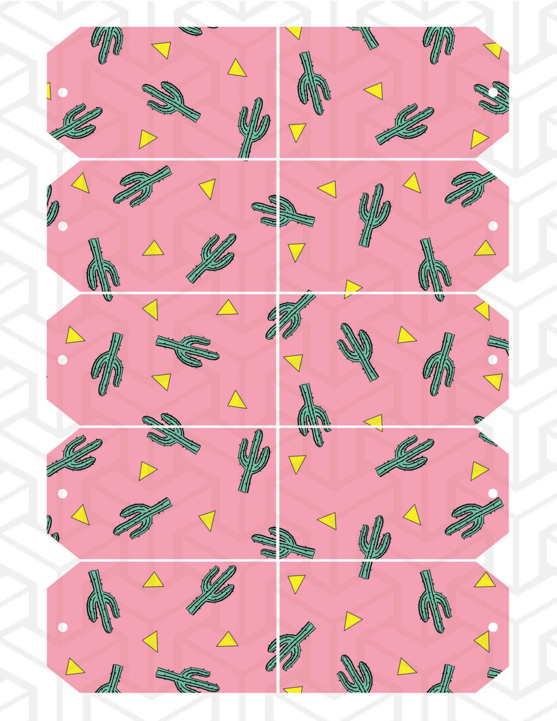 Printable Stationery Cactus Gift Tags - Etsy