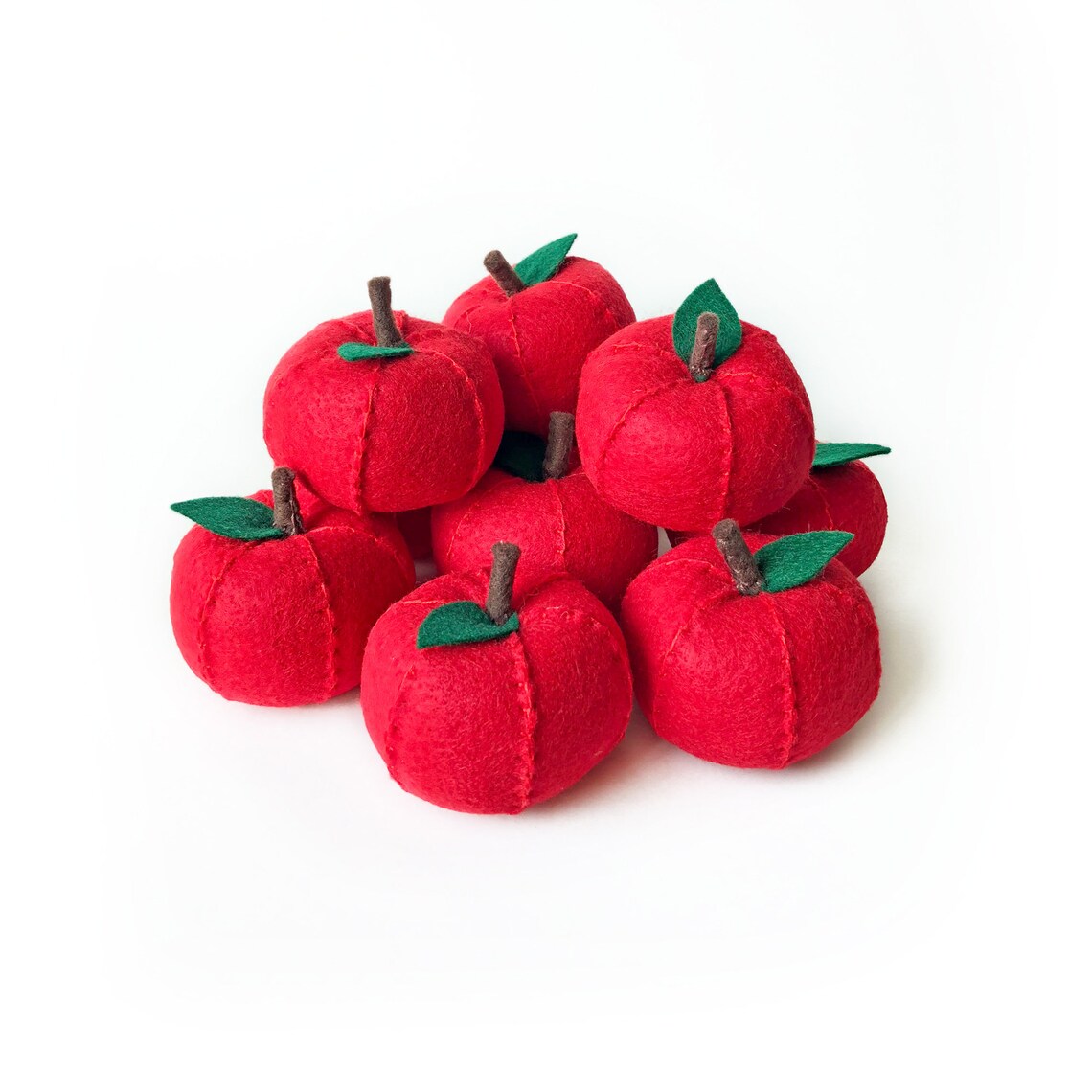 Apple PDF Felt Pattern Easy Play Food DIY Template & - Etsy