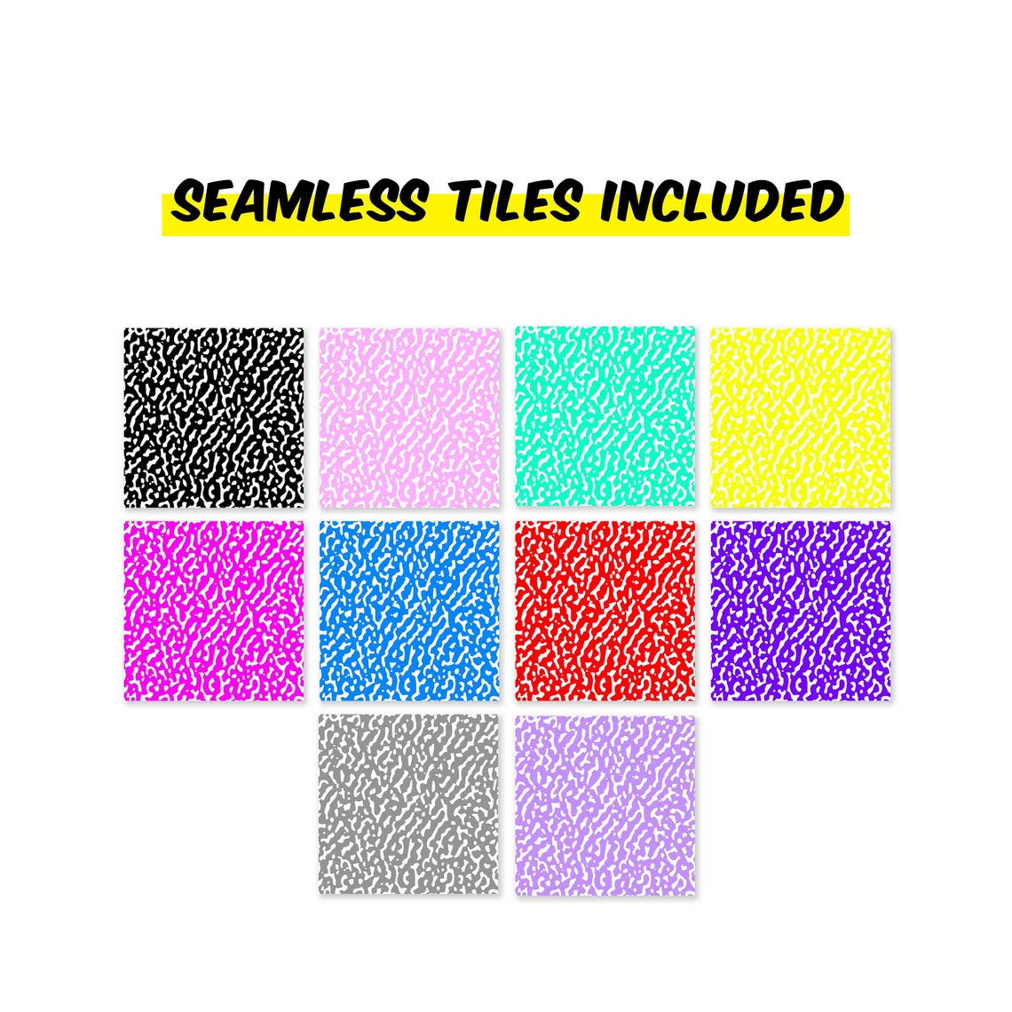 Printable Seamless Patterns - 90s Composition Notebook - Digital ...