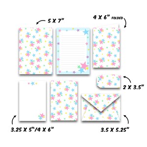 Printable Stationery Set - Stars - Notes / Card / Gift Tag / Envelope ...