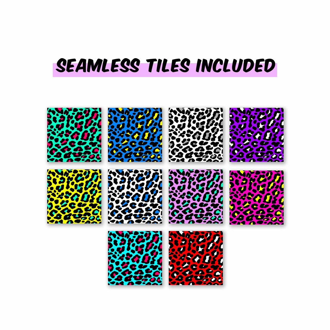 Printable Seamless Patterns - 90s Animal Print Pack - Digital Scrapbook ...
