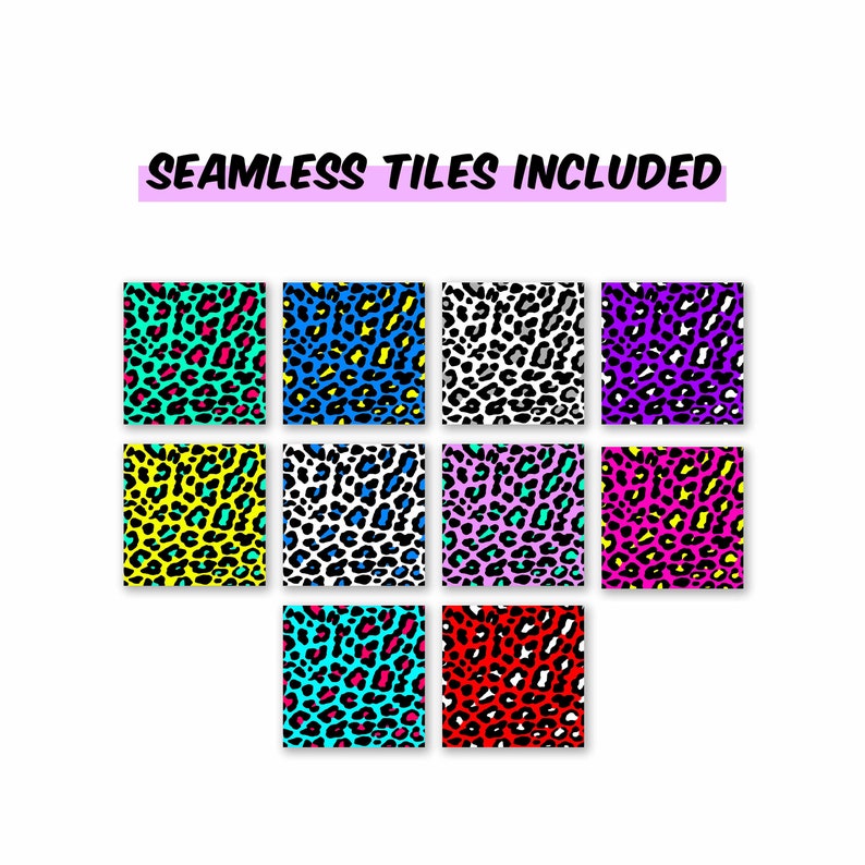 Printable Seamless Patterns - 90s Animal Print Pack - Digital Scrapbook ...
