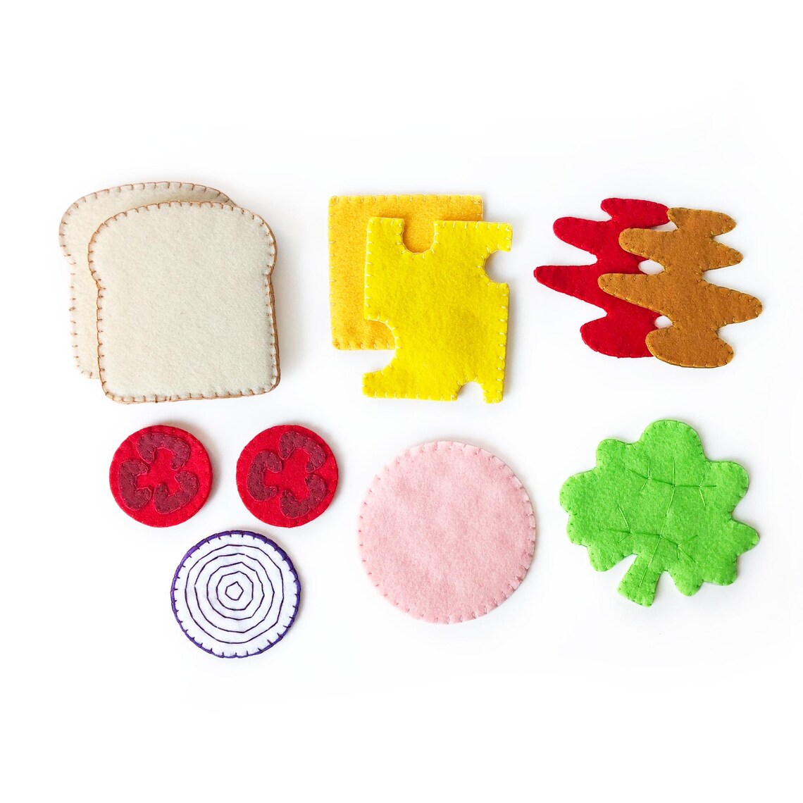 Sandwich Set PDF Felt Pattern - Easy Play Food DIY Template ...