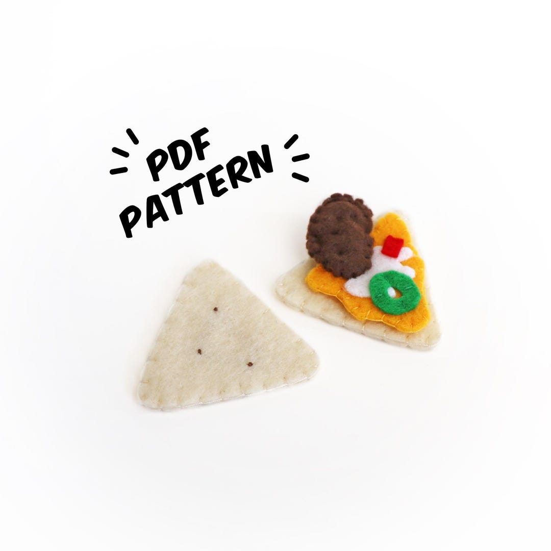 Nachos PDF Felt Pattern - Easy Play Food DIY Template & Instructions - Etsy