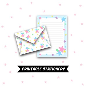 Printable Stationery Set - Stars - Notes / Card / Gift Tag / Envelope ...