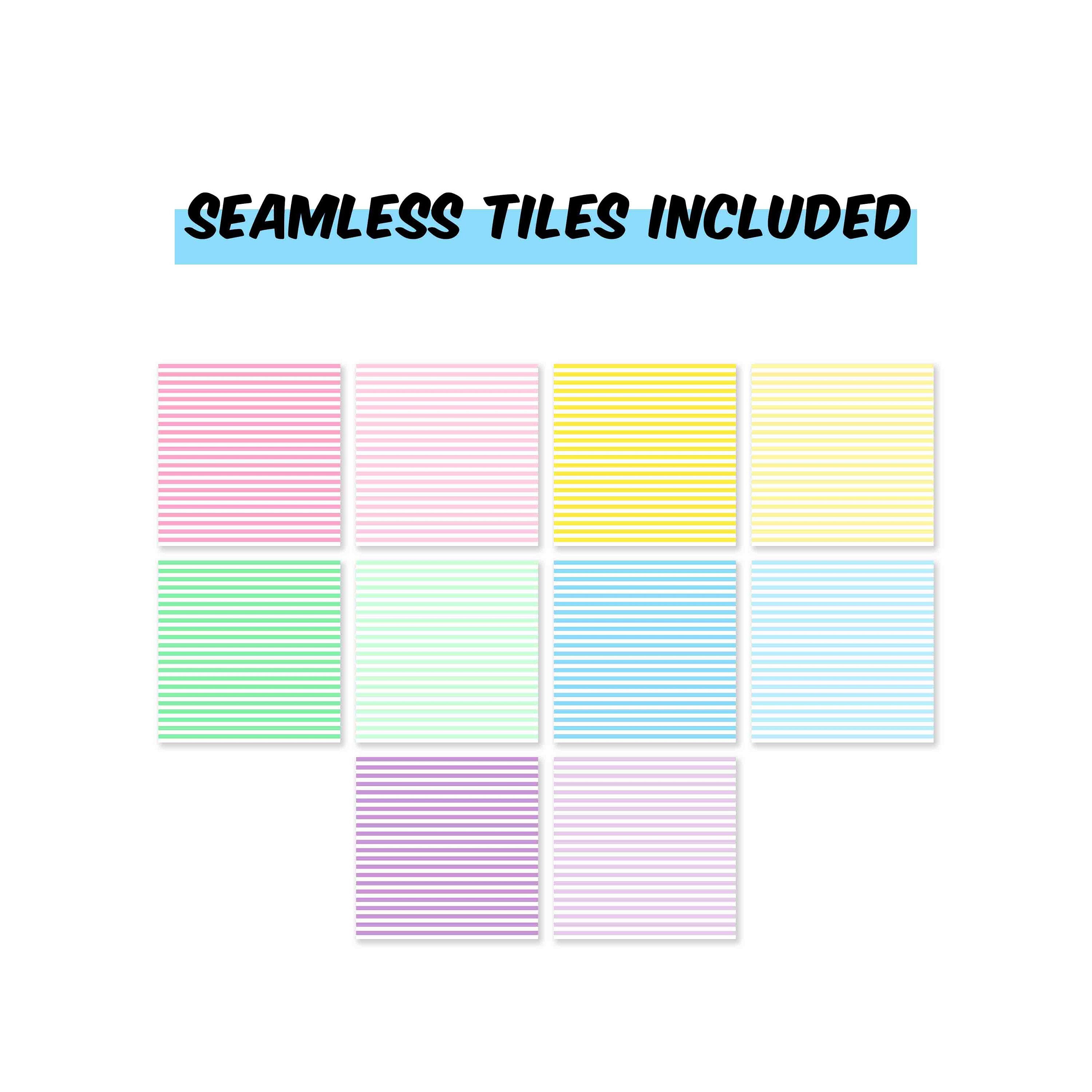 Printable Seamless Patterns - Stripes - Digital Scrapbook Paper - Etsy