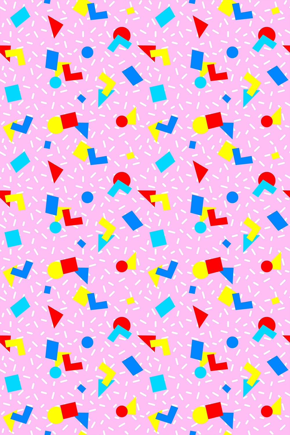 Printable Seamless Patterns - 90s Shapes Pack - Digital Scrapbook Paper ...