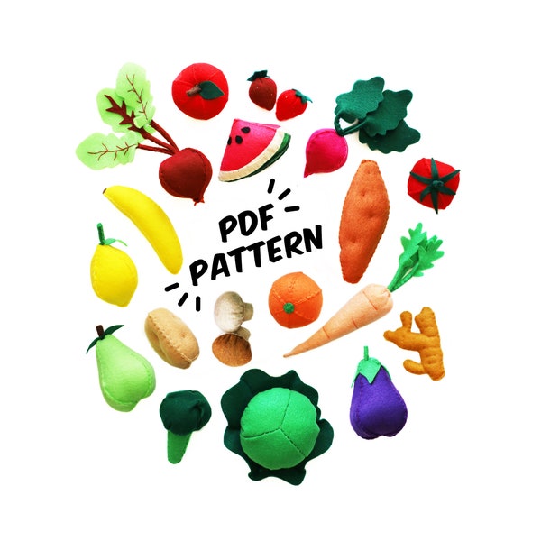 Felt Vegetable Garden Patterns - Etsy