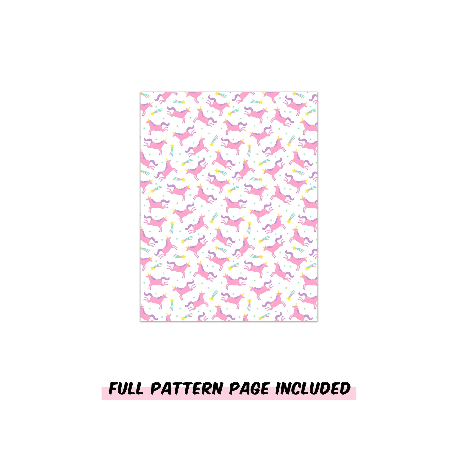 Printable Stationery Set - Unicorn - Notes / Card / Gift Tag / Envelope ...