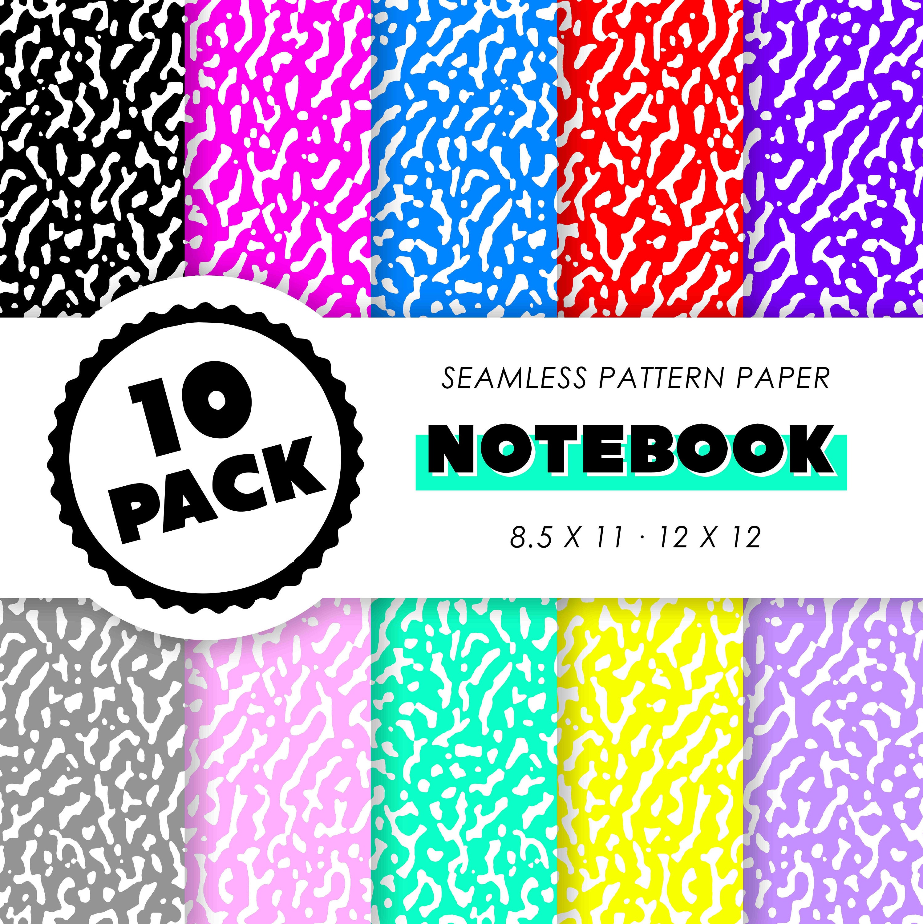 Printable Seamless Patterns - 90s Composition Notebook - Digital ...