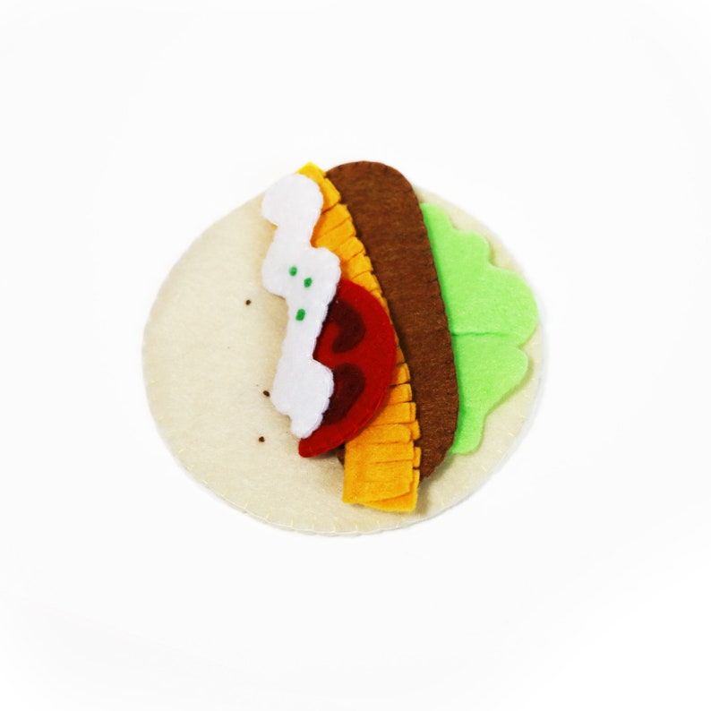 Taco PDF Felt Pattern Easy Play Food DIY Template & Instructions - Etsy