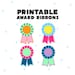 Kids Printable Award Ribbons - Indoor Activity - Etsy