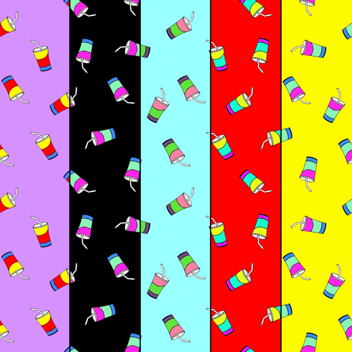 Printable Seamless Patterns Soda Pack Digital Scrapbook - Etsy