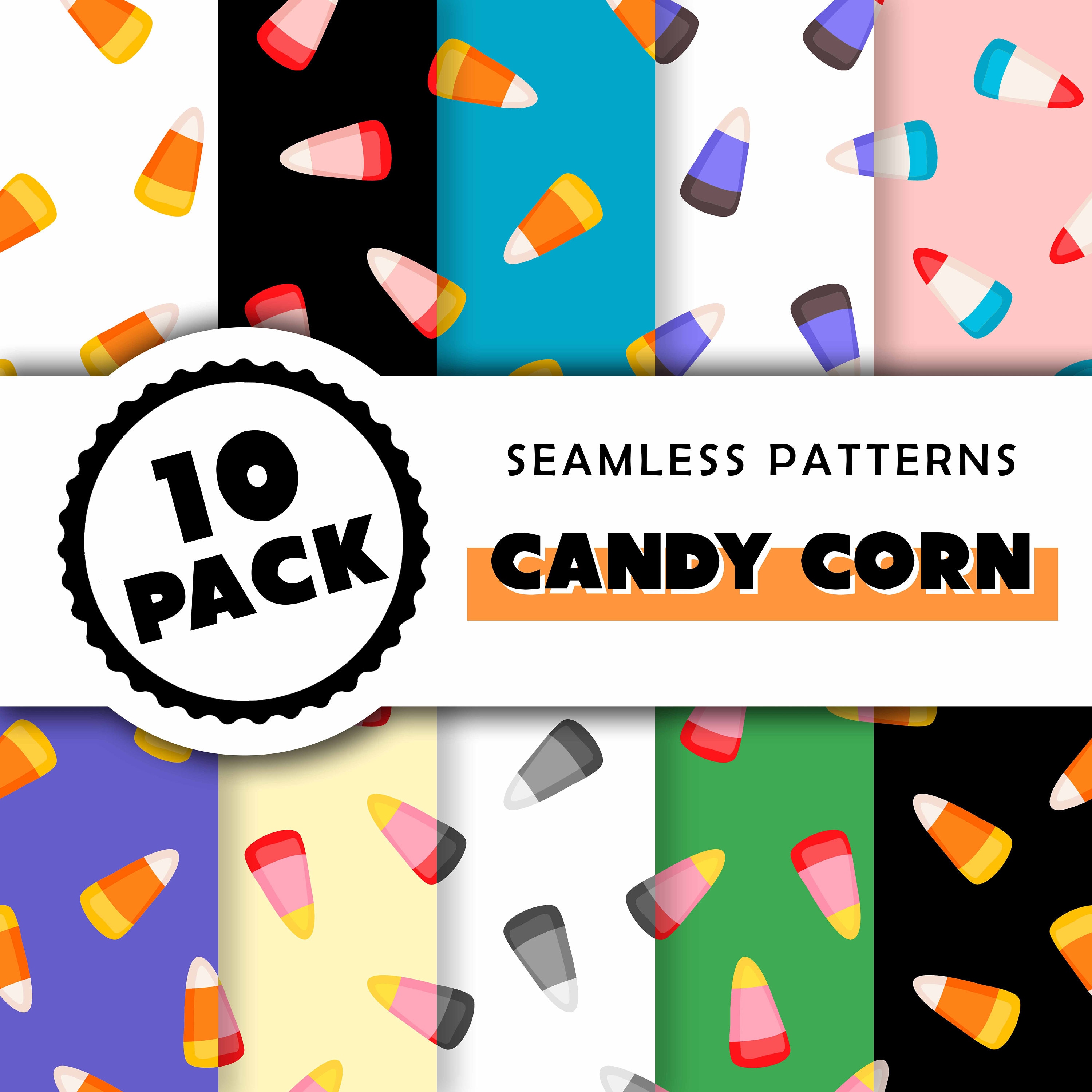 Printable Seamless Patterns - Candy Corn Halloween - Digital Scrapbook ...
