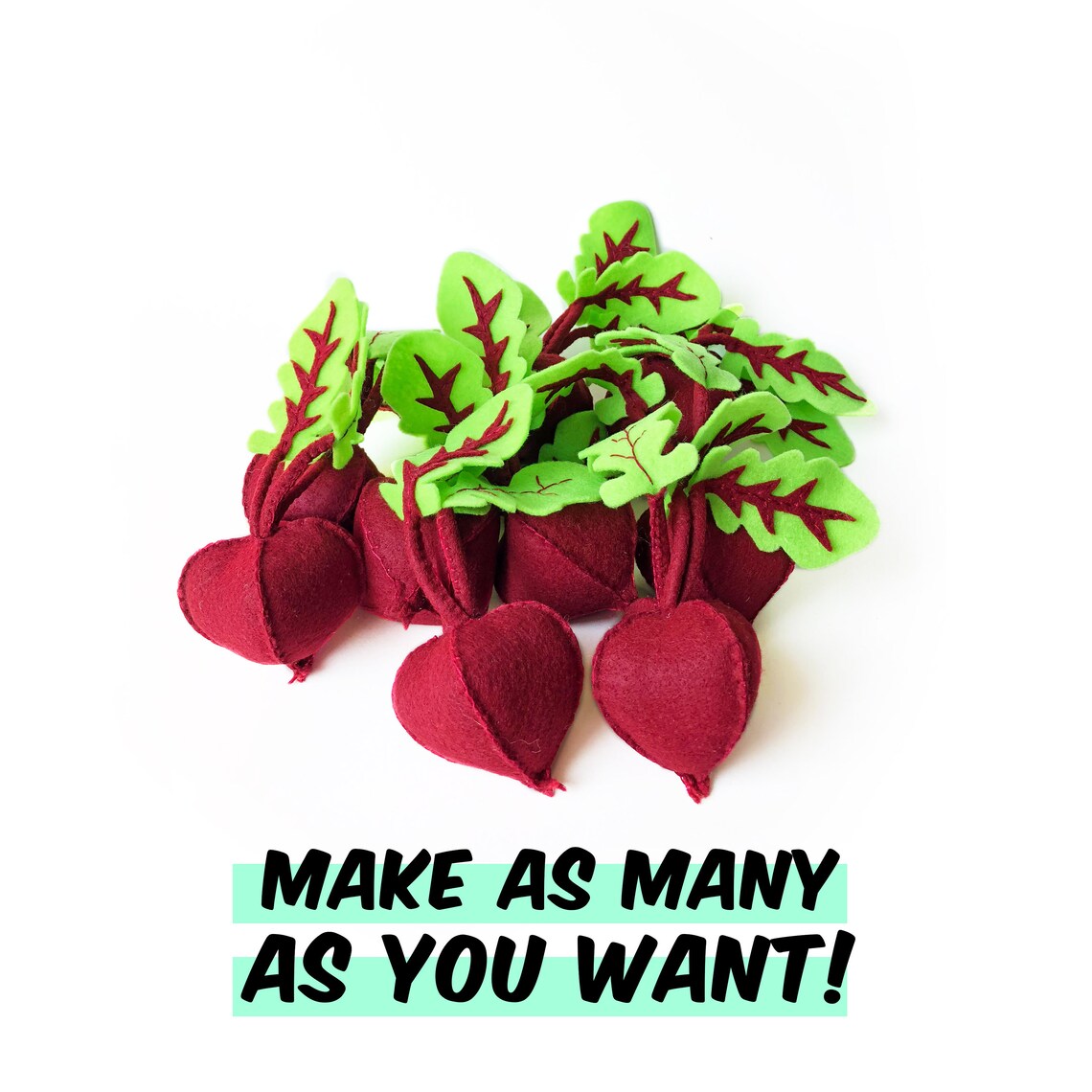 Beet PDF Felt Pattern Easy Play Food DIY Template & - Etsy