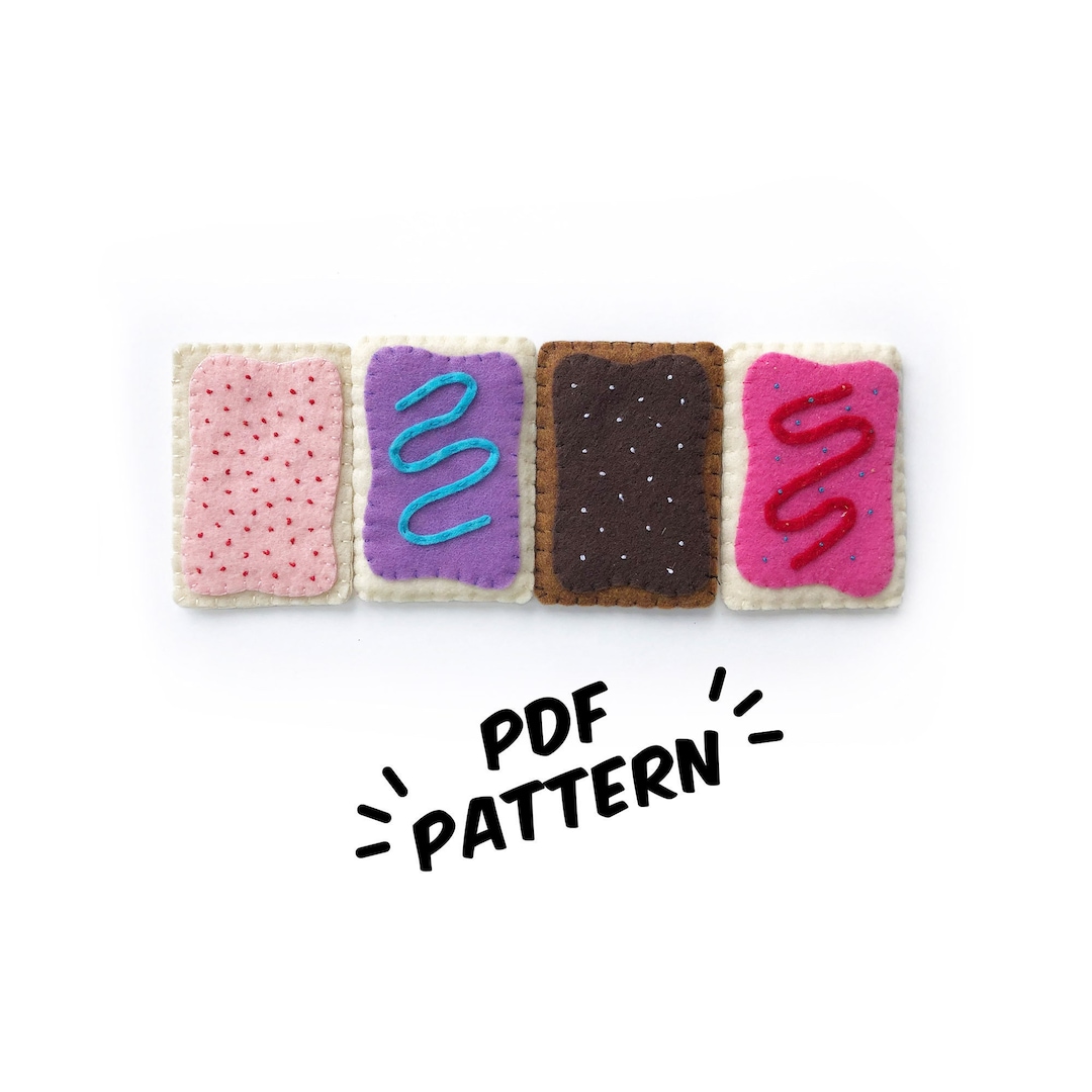 Poptart PDF Felt Pattern - Easy Play Food DIY Template & Instructions ...