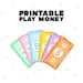 Kids Pretend Play Printable - Play Money - Basic Set - Etsy