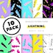 Printable Seamless Patterns - 90s Lightning Pack - Digital Scrapbook ...