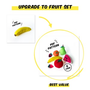 Banana PDF Felt Pattern Easy Play Food DIY Template & Instructions - Etsy