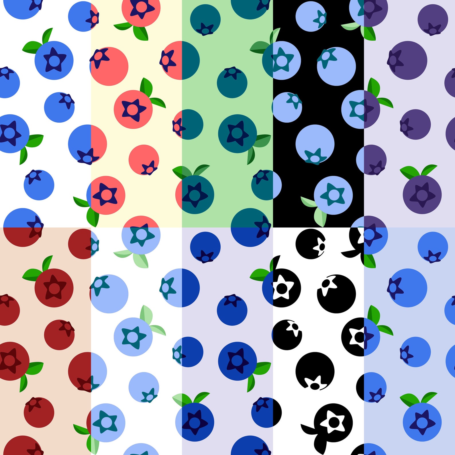 Printable Paper - Blueberries Fruit - Digital Scrapbook Paper - Etsy