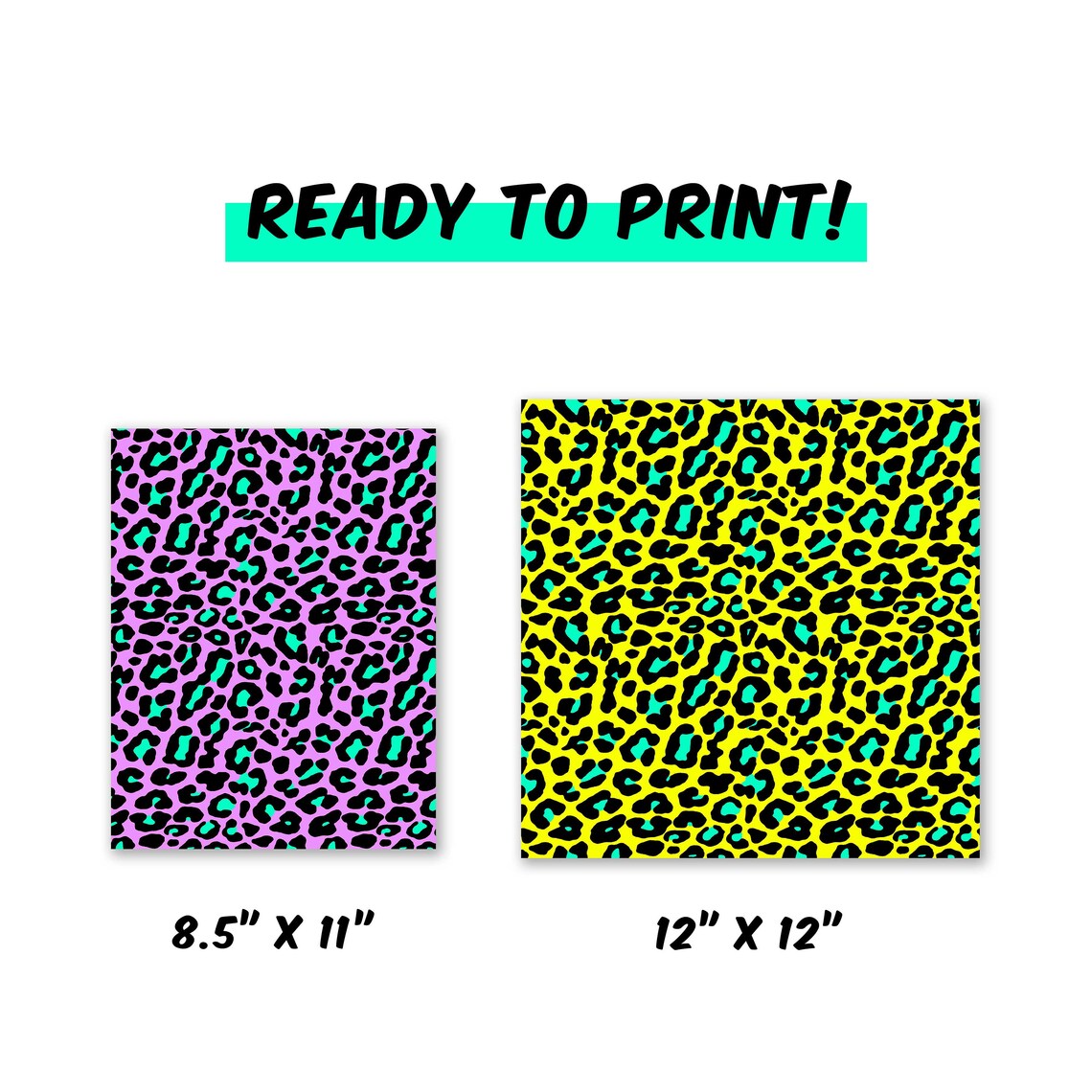 Printable Seamless Patterns - 90s Animal Print Pack - Digital Scrapbook ...