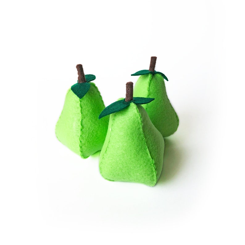 Pear PDF Felt Pattern Easy Play Food DIY Template & - Etsy