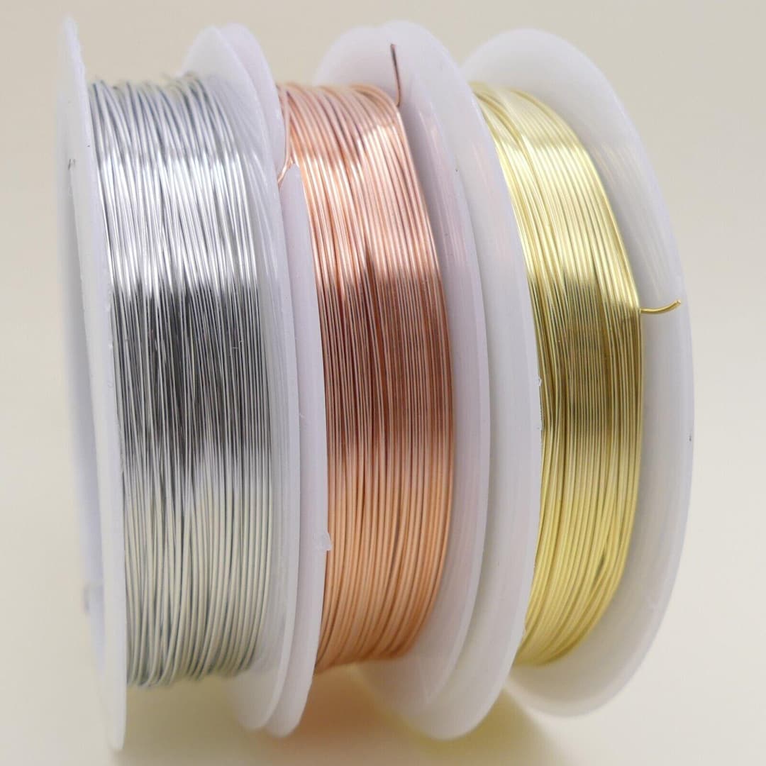 Silver Gold Copper Plated Beading Wire 0.2mm 0.3mm 0.4mm 0.5mm 0.6mm 0 ...