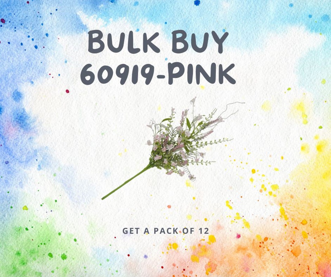 Bulk Buy of 60919 Pink, Spring Floral, Filler Floral for Wreaths - Etsy