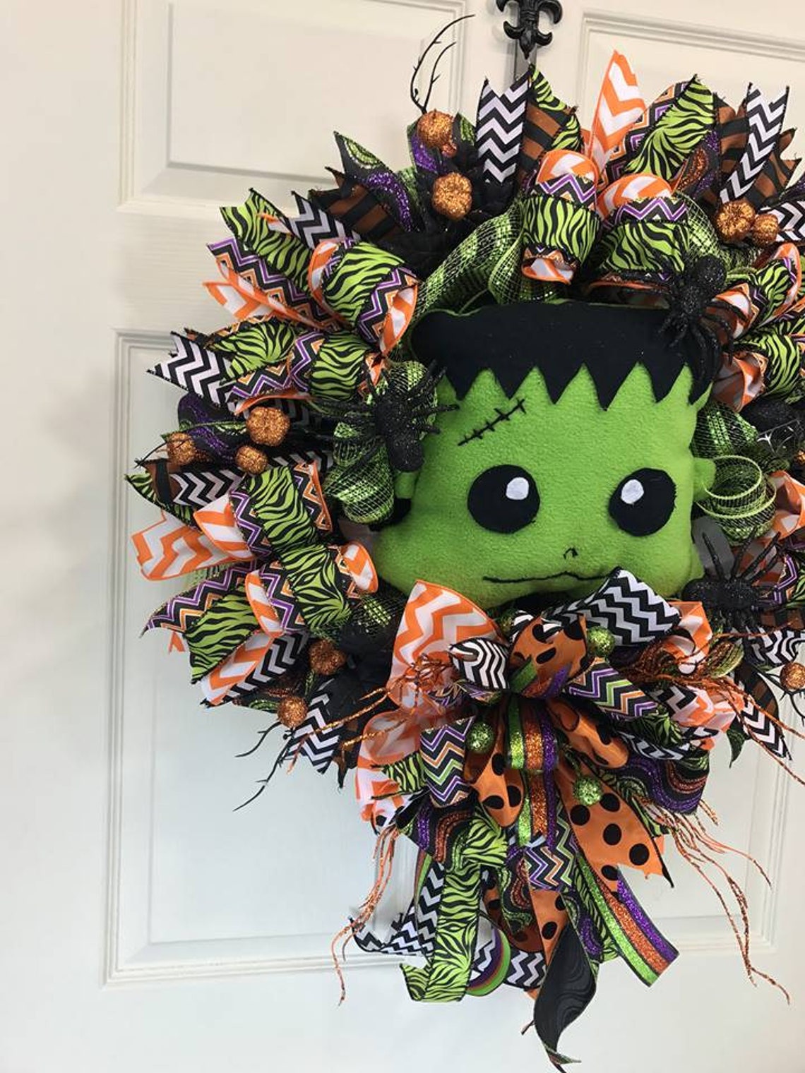 Deco Mesh Wreath Tutorial Halloween Wreath Tutorial Adding - Etsy