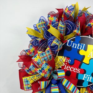 Autism Awareness Wreath for Front Door, Christmas Gift Idea, - Etsy
