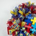 Autism Awareness Wreath for Front Door, Christmas Gift Idea, - Etsy