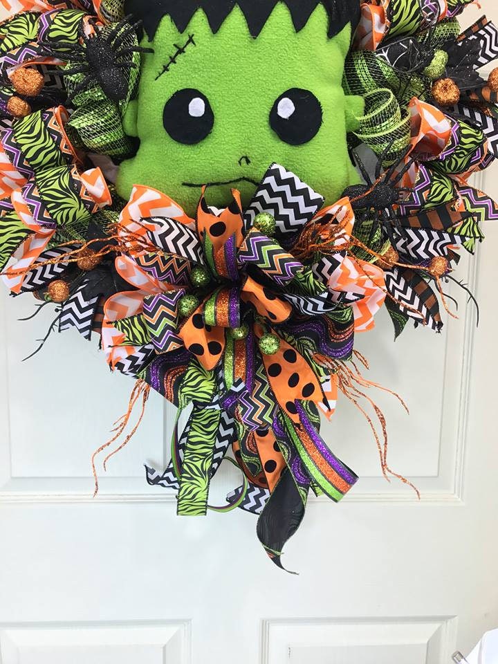 Deco Mesh Wreath Tutorial Halloween Wreath Tutorial Adding - Etsy