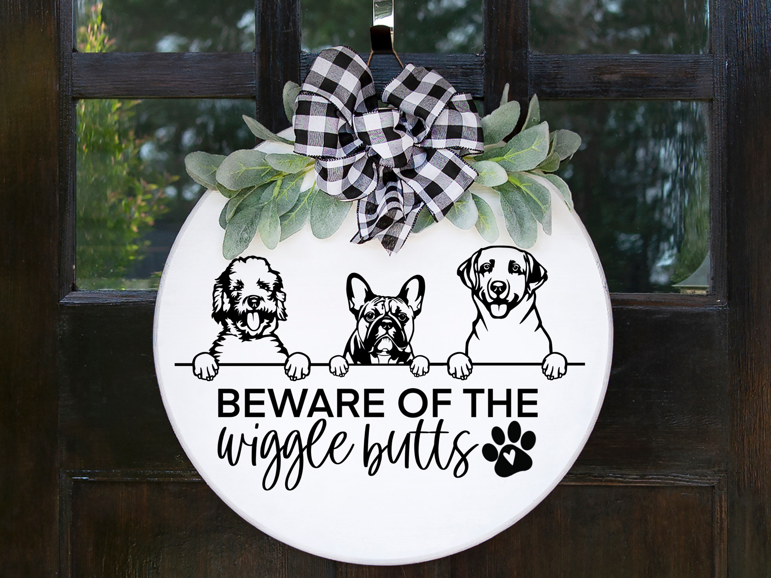 Personalized Peeking Pet Portrait Door Hanger From Photo/ Pet - Etsy