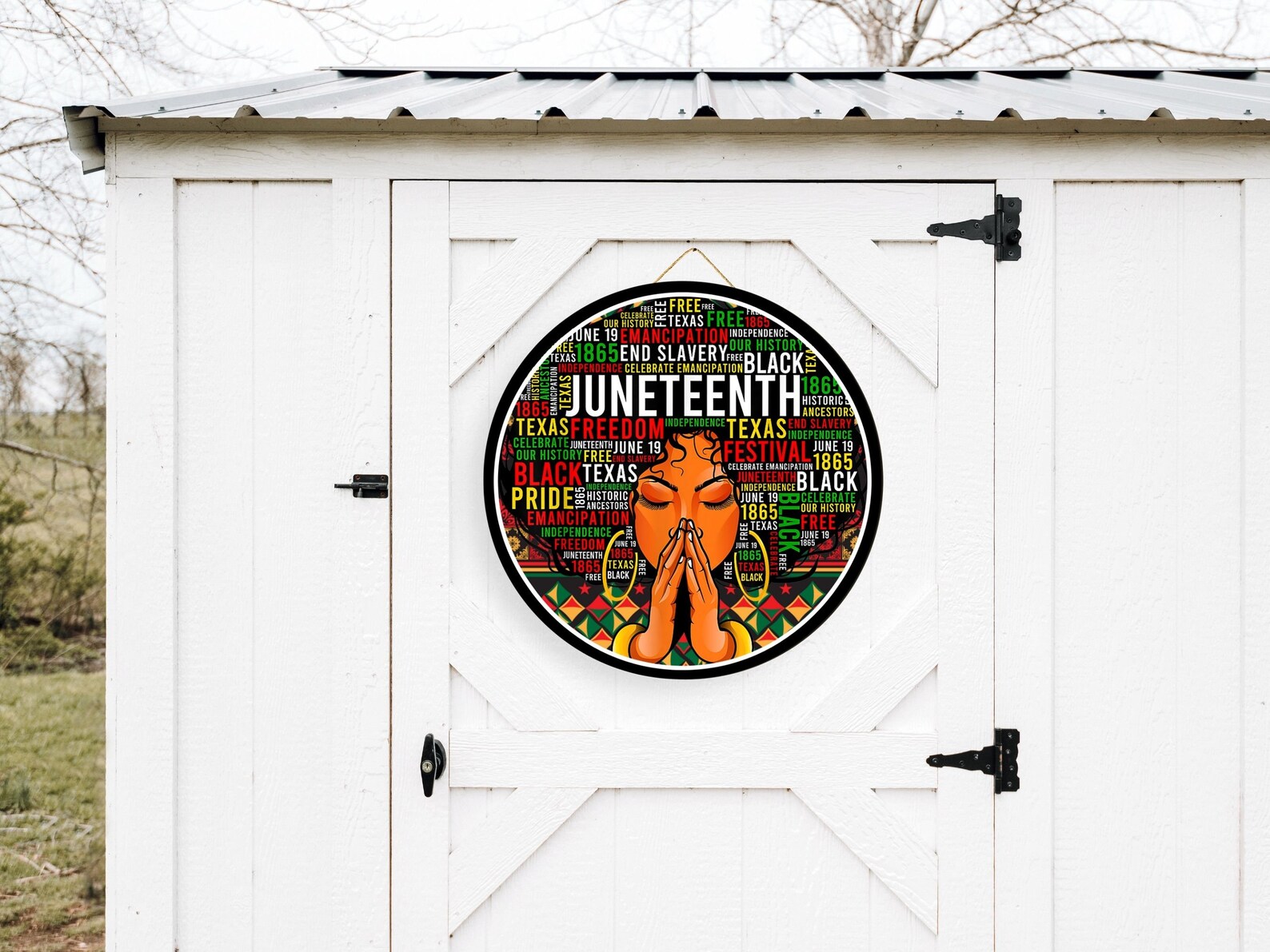 Juneteenth Door Hanger, Black History Gift, Black Girl Magic Door ...