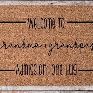Grandma and Grandpa's Doormat | Personalized Doormat | Grandparents ...