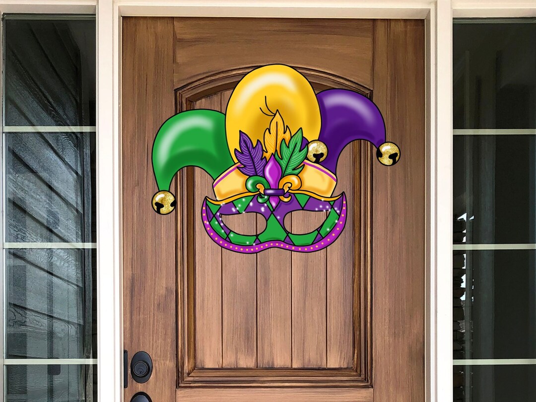 Mardi Gras Wreath, Mardi Gras Decor, Fat Tuesday, Louisiana Decor ...