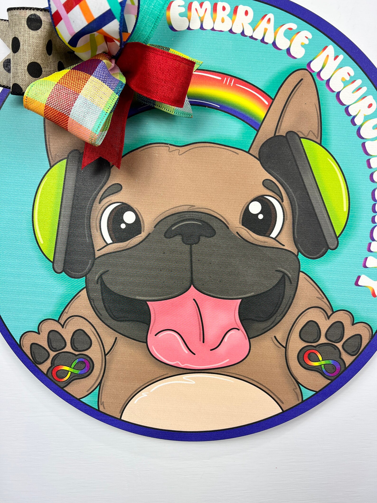 Autism Awareness Door Hanger Autism With Dog Paws Embrace - Etsy