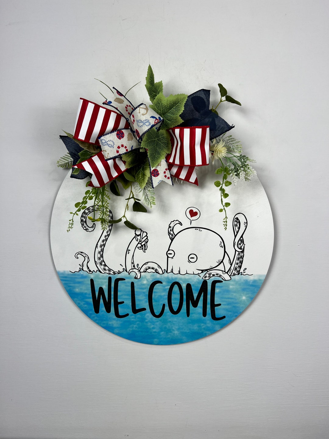 Front Door Decor | Octopus Decor | Octopus Door Hanger | Front Door ...
