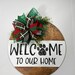 Front Door Decor, Welcome to Our Home Door Hanger, Year Round Wreath ...