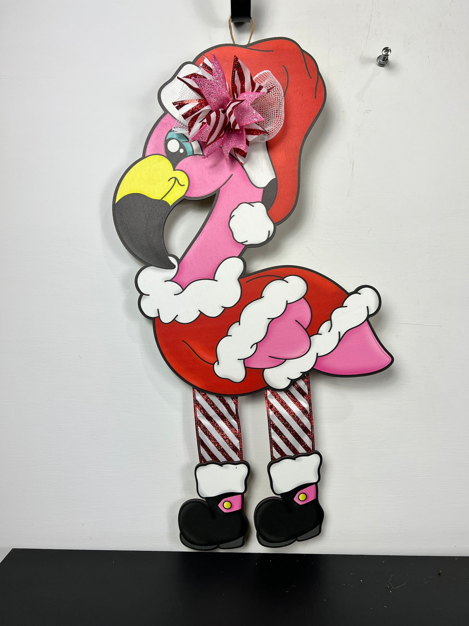 Christmas Flamingo Door Hanger Kit - Etsy