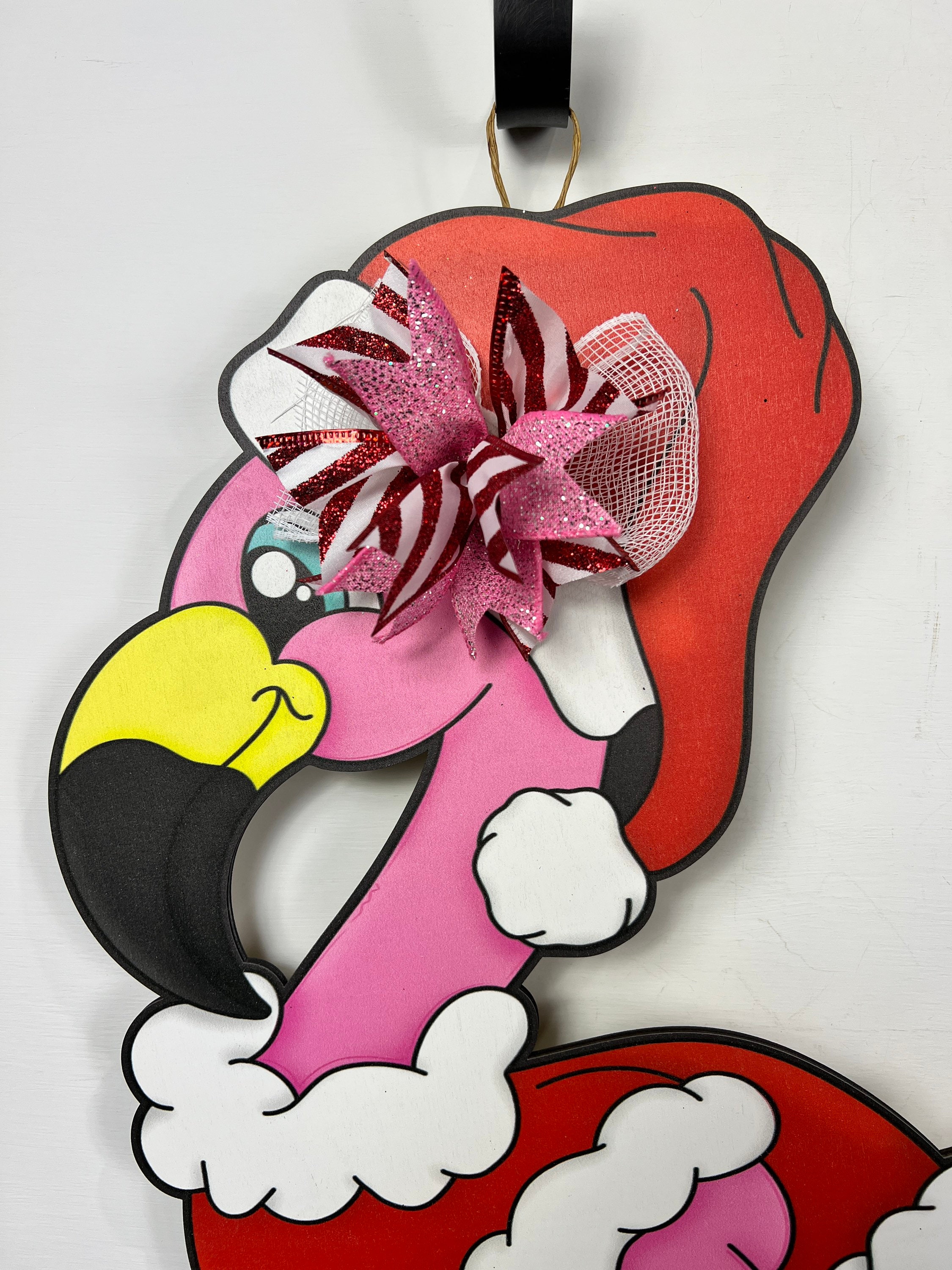 Christmas Flamingo Door Hanger Kit - Etsy