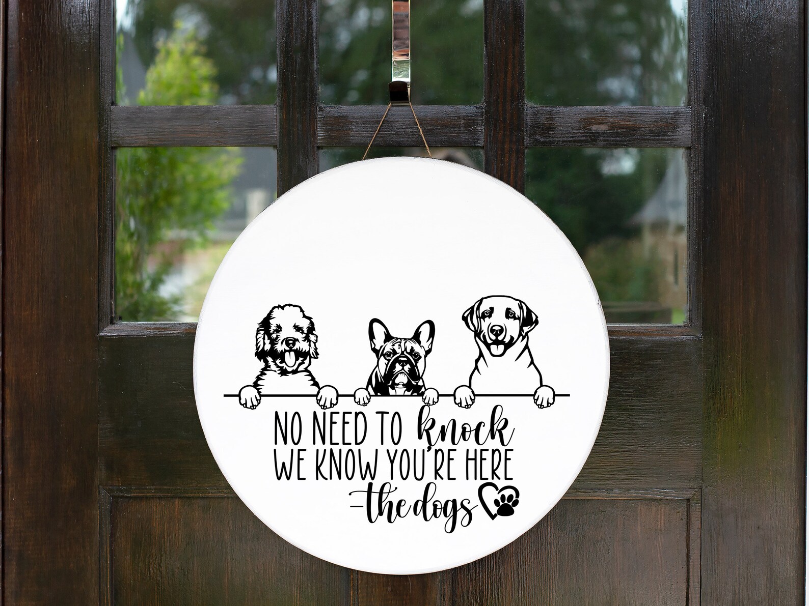 Personalized Peeking Pet Portrait Door Hanger From Photo/ Pet - Etsy